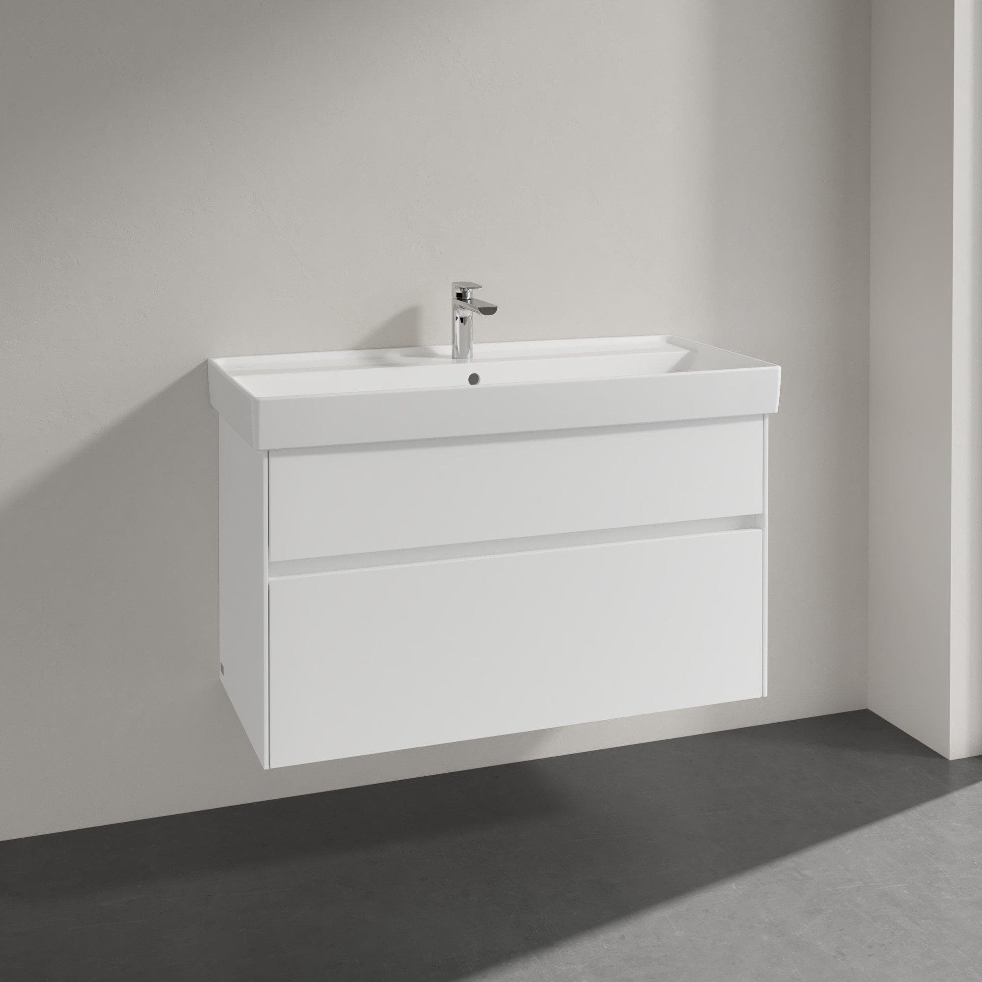 Villeroy & Boch Collaro wastafelonderkast - 95.4x54.6cm - 2 lades White ...